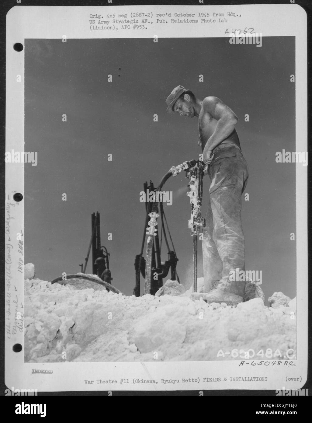 Jack hammer operator Black and White Stock Photos & Images - Alamy