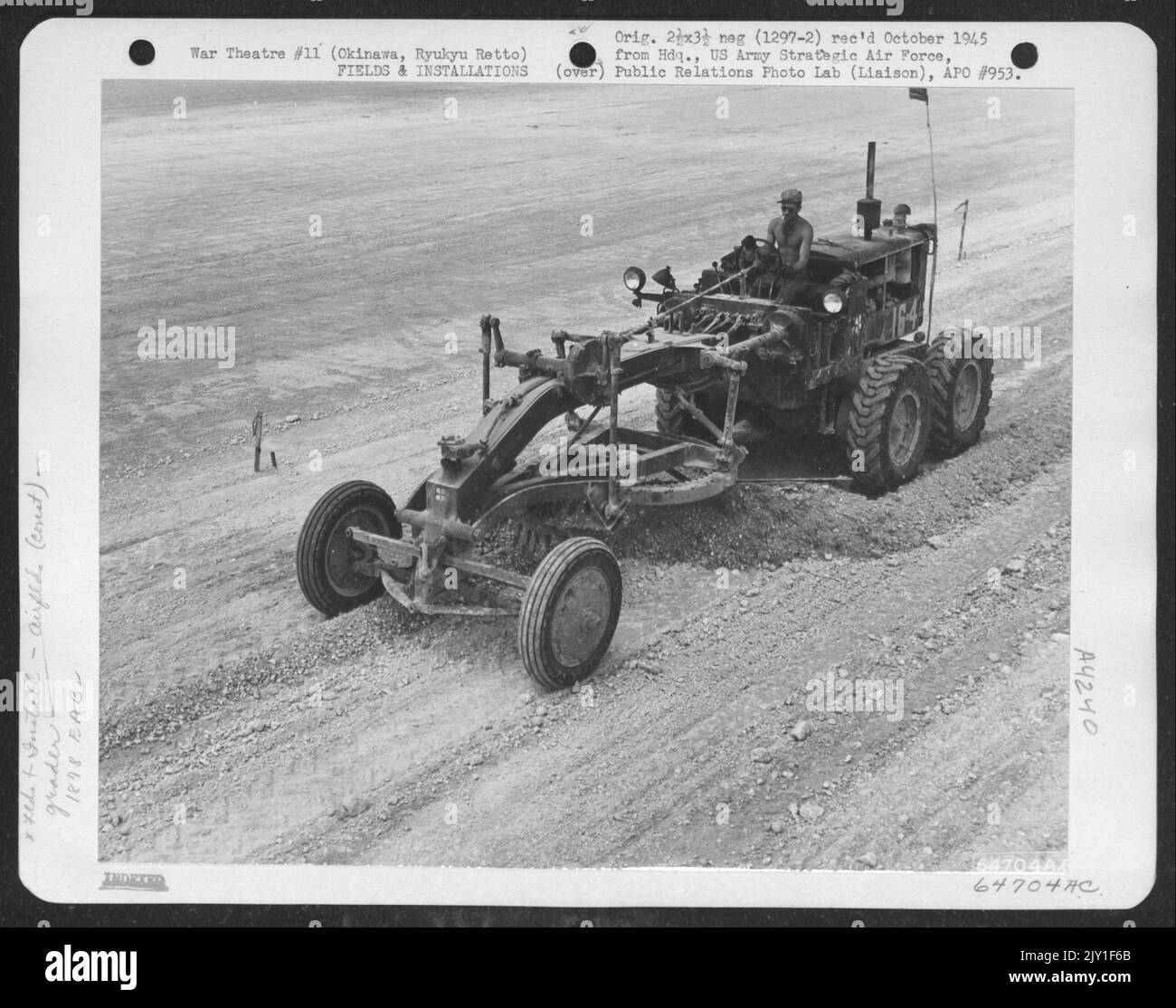 A Grader, Operated By A Member Of The 1878Th Engineer Avaiation ...