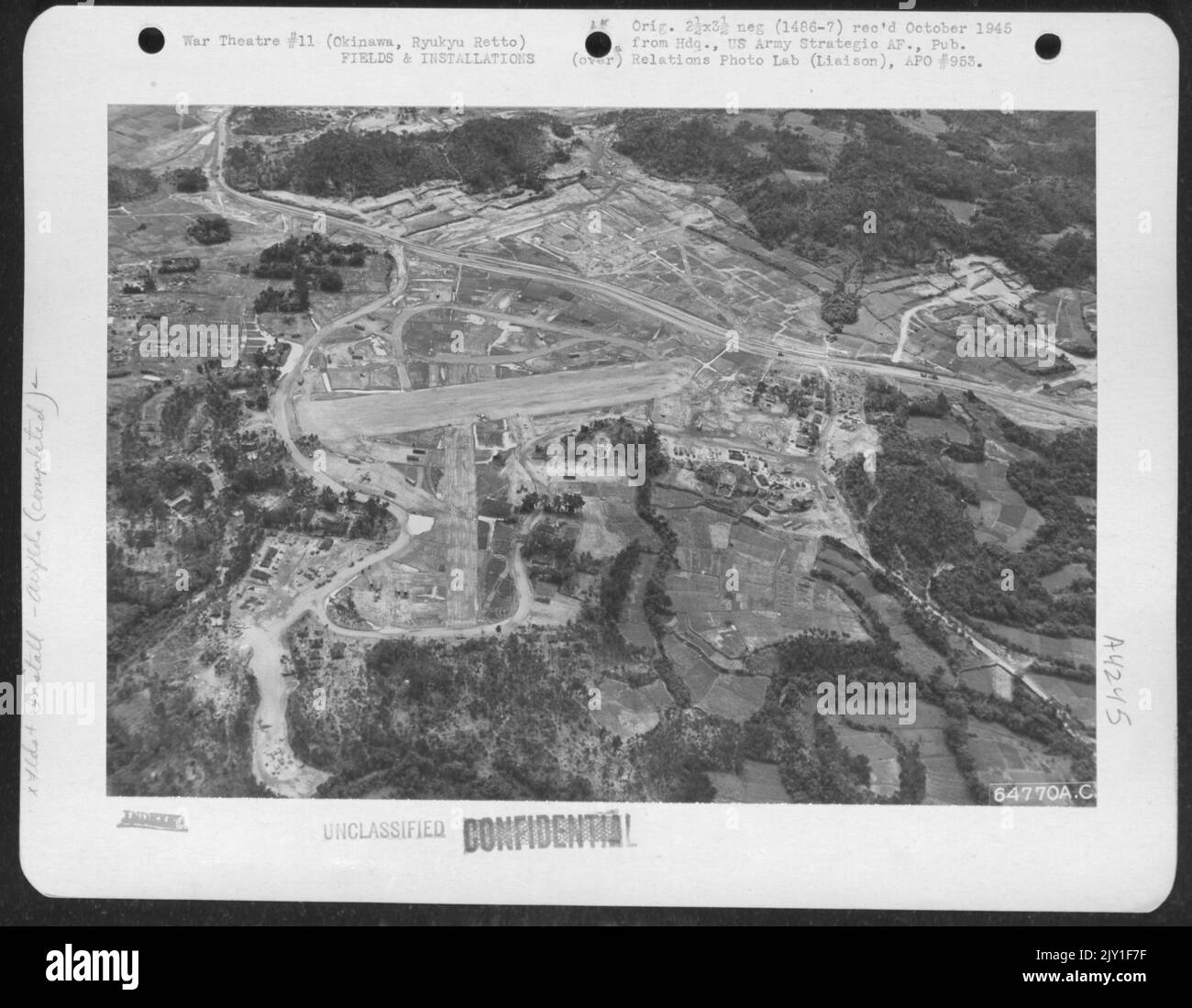 Aerial View Of Cub Field Number 7 Taken At 1000 Feet. Okinawa, Ryukyu ...