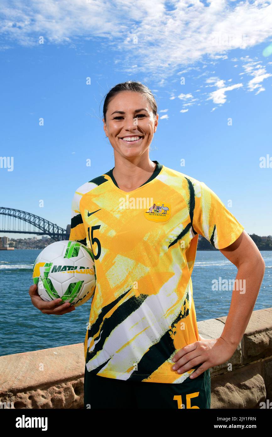 Matildas player Emily Gielnick poses for a photograph at Macquarie's ...