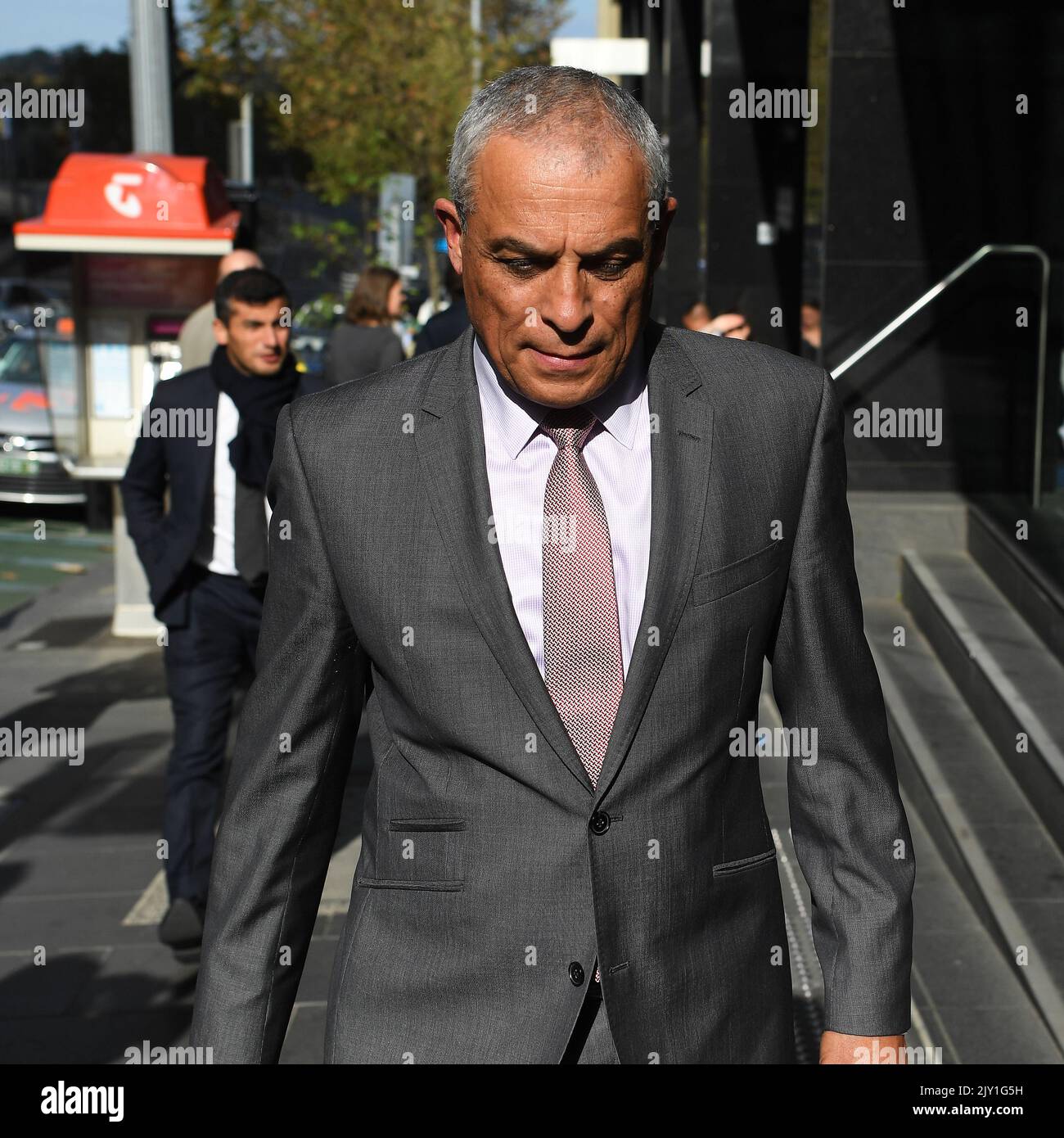 Former Victorian detective Charlie Bezzina leaves the Victorian Royal ...