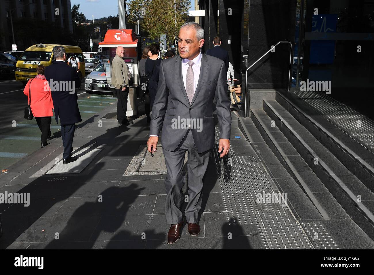 Former Victorian detective Charlie Bezzina leaves the Victorian Royal ...