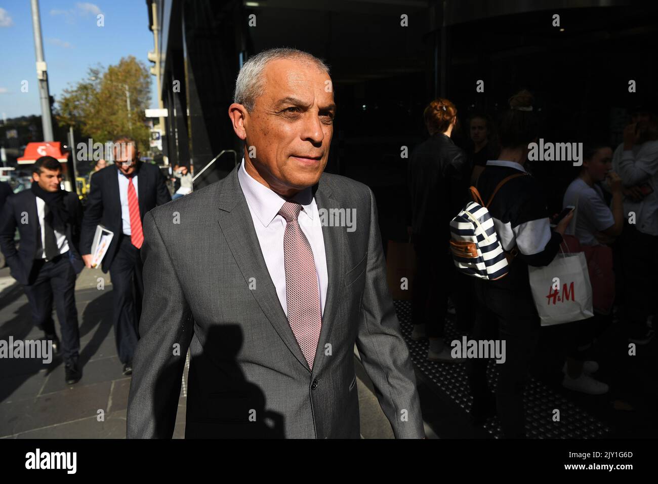Former Victorian detective Charlie Bezzina leaves the Victorian Royal ...