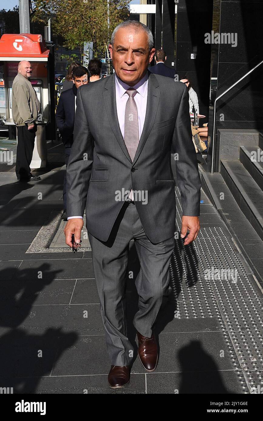 Former Victorian detective Charlie Bezzina leaves the Victorian Royal ...