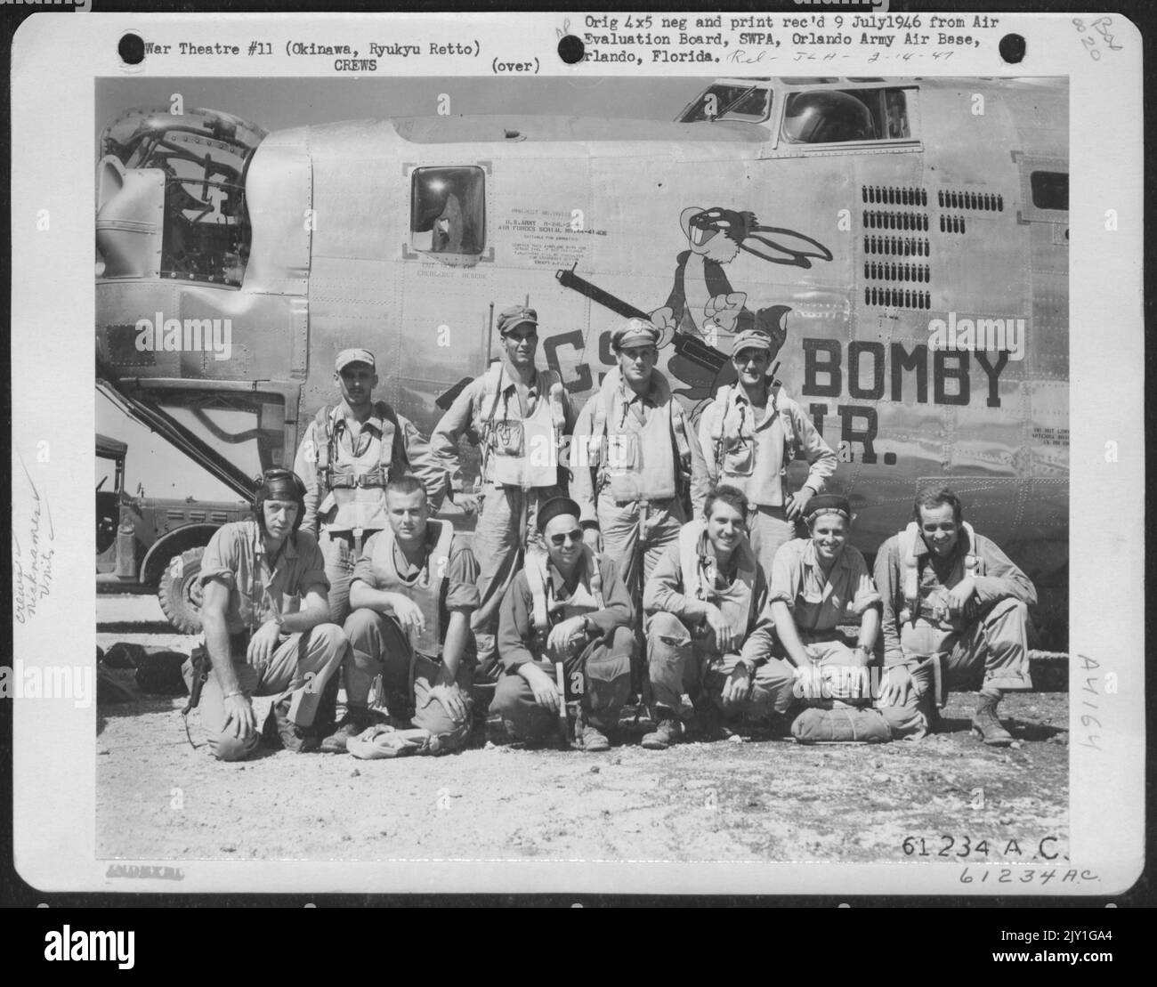 Crew Of The Consolidated B-24 Liberator 'Bugs Bomby, Jr.', Just In From ...