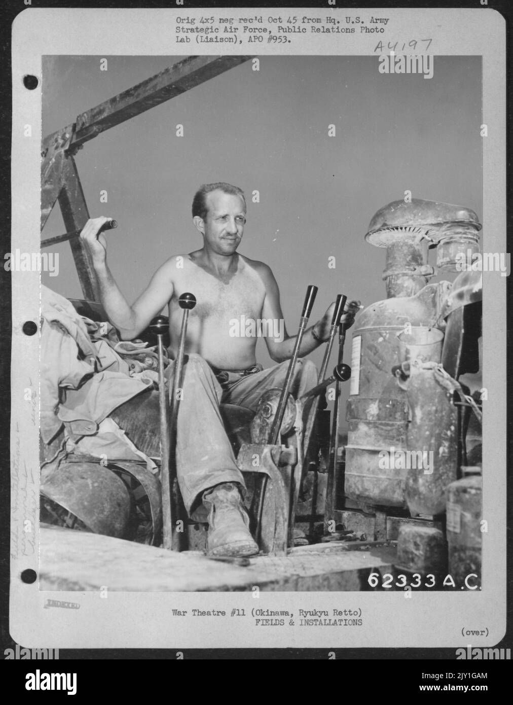 Sgt. Carl Erland, From Route #2, Canby, Oregon, Operating A Bulldozer ...
