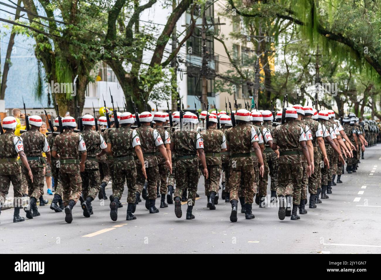 Salvador, Bahia, Brazil - September 07, 2022: Soldiers of the Brazilian ...