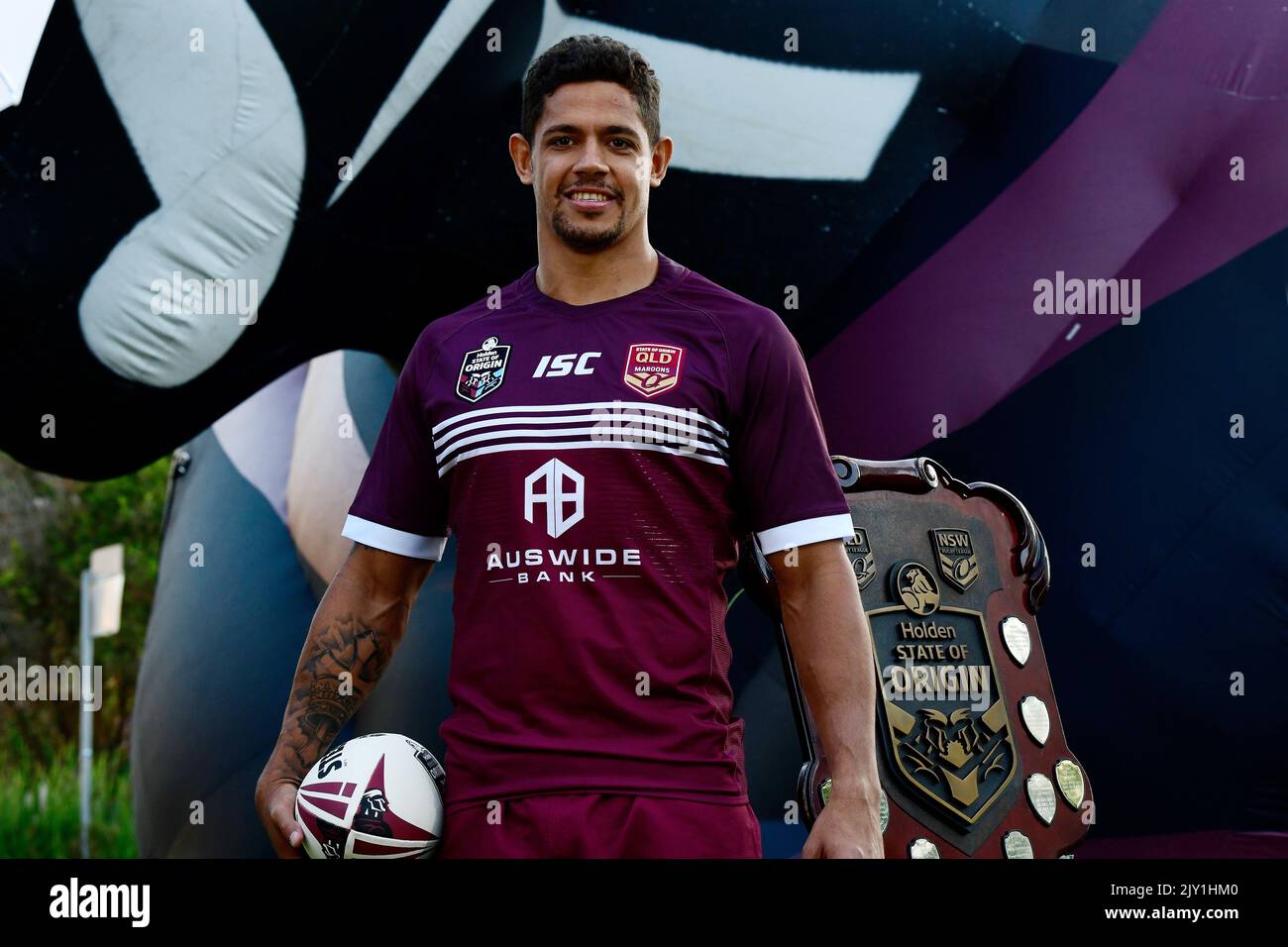 Queensland Maroons player Dane Gagai poses for a photograph during the ...