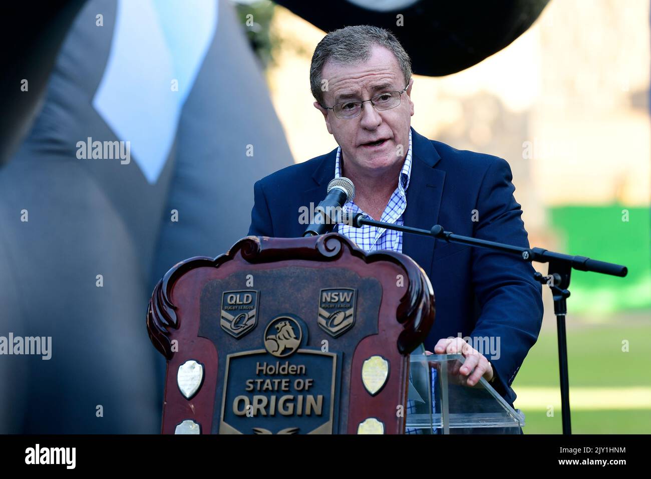 NRL Head of Football D Elite Competitions Graham Annesley speaks during ...