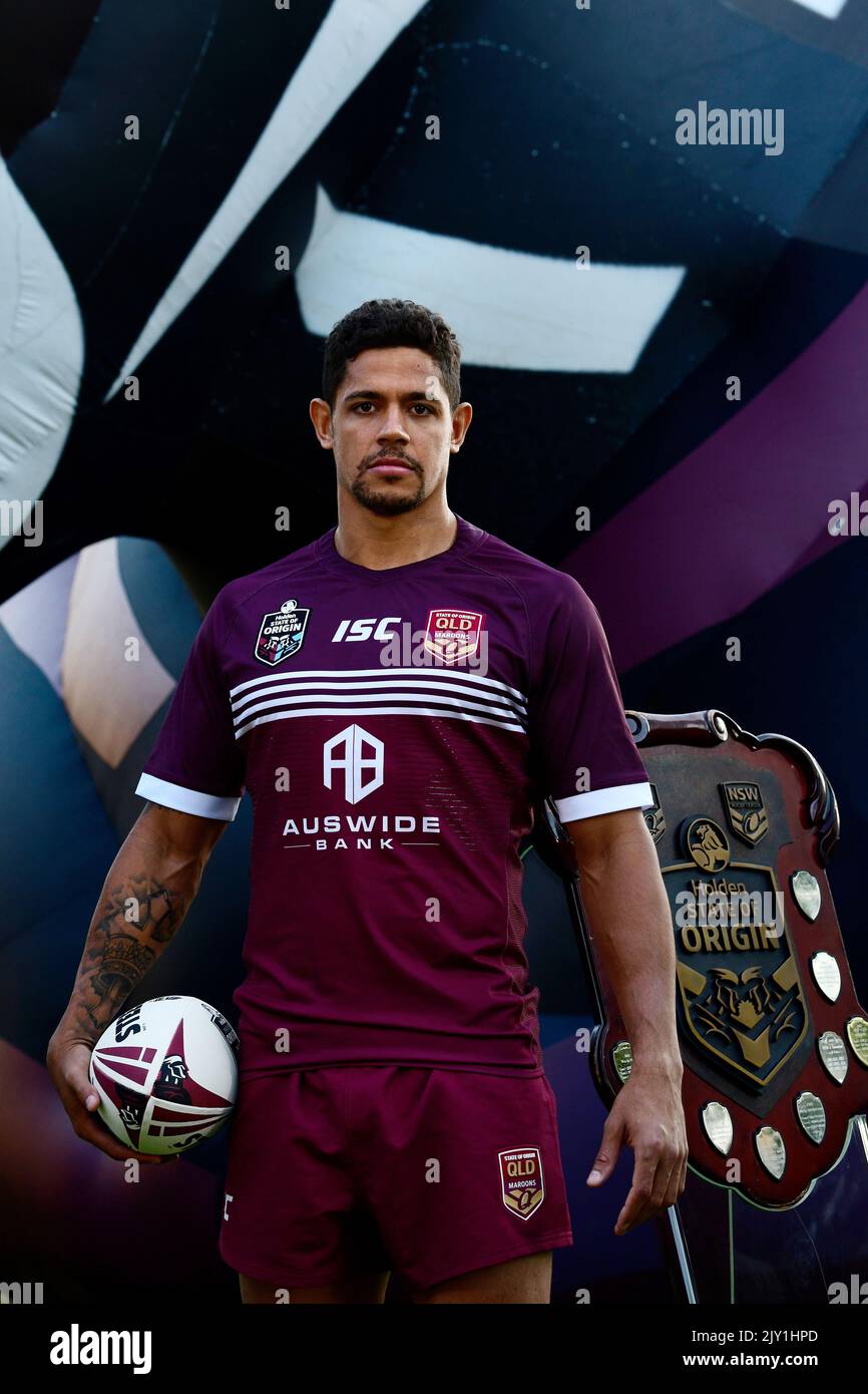 Queensland Maroons player Dane Gagai poses for a photograph during the ...