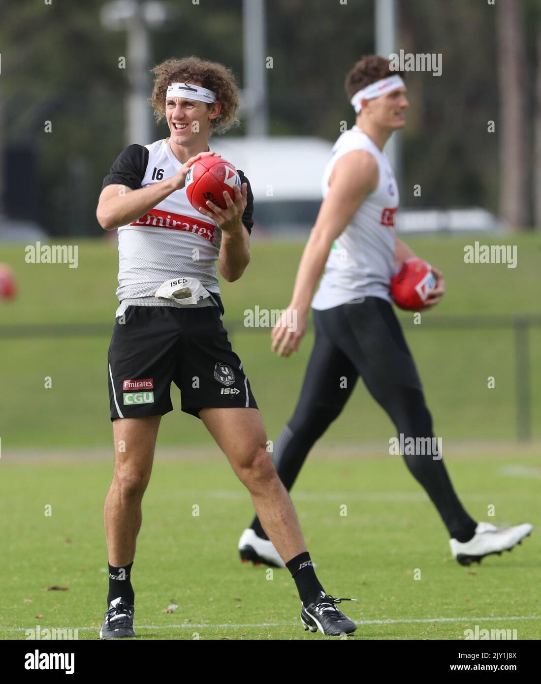 Chris Mayne at Collingwood AFL training in Melbourne, Thursday, May 16 ...