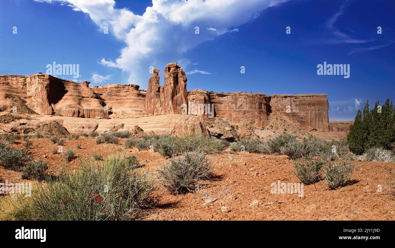 The iconic Monument Valley, Arizona, one of the symbols of the USA and ...