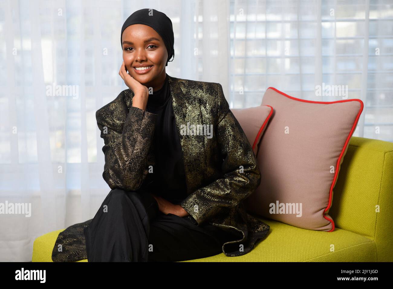 Somali-American model Halima Aden poses for a photograph during ...