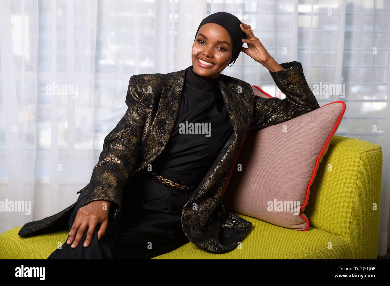 Somali-American model Halima Aden poses for a photograph during ...
