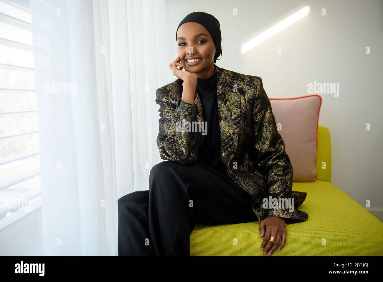 Somali-American model Halima Aden poses for a photograph during ...