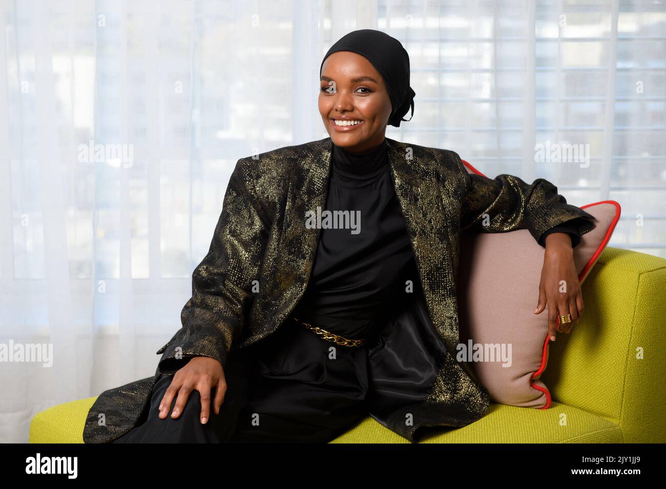 Somali-American model Halima Aden poses for a photograph during ...
