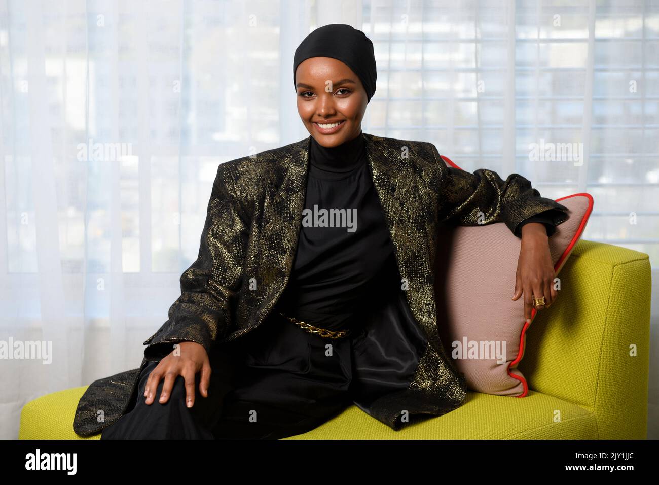 Somali-American model Halima Aden poses for a photograph during ...