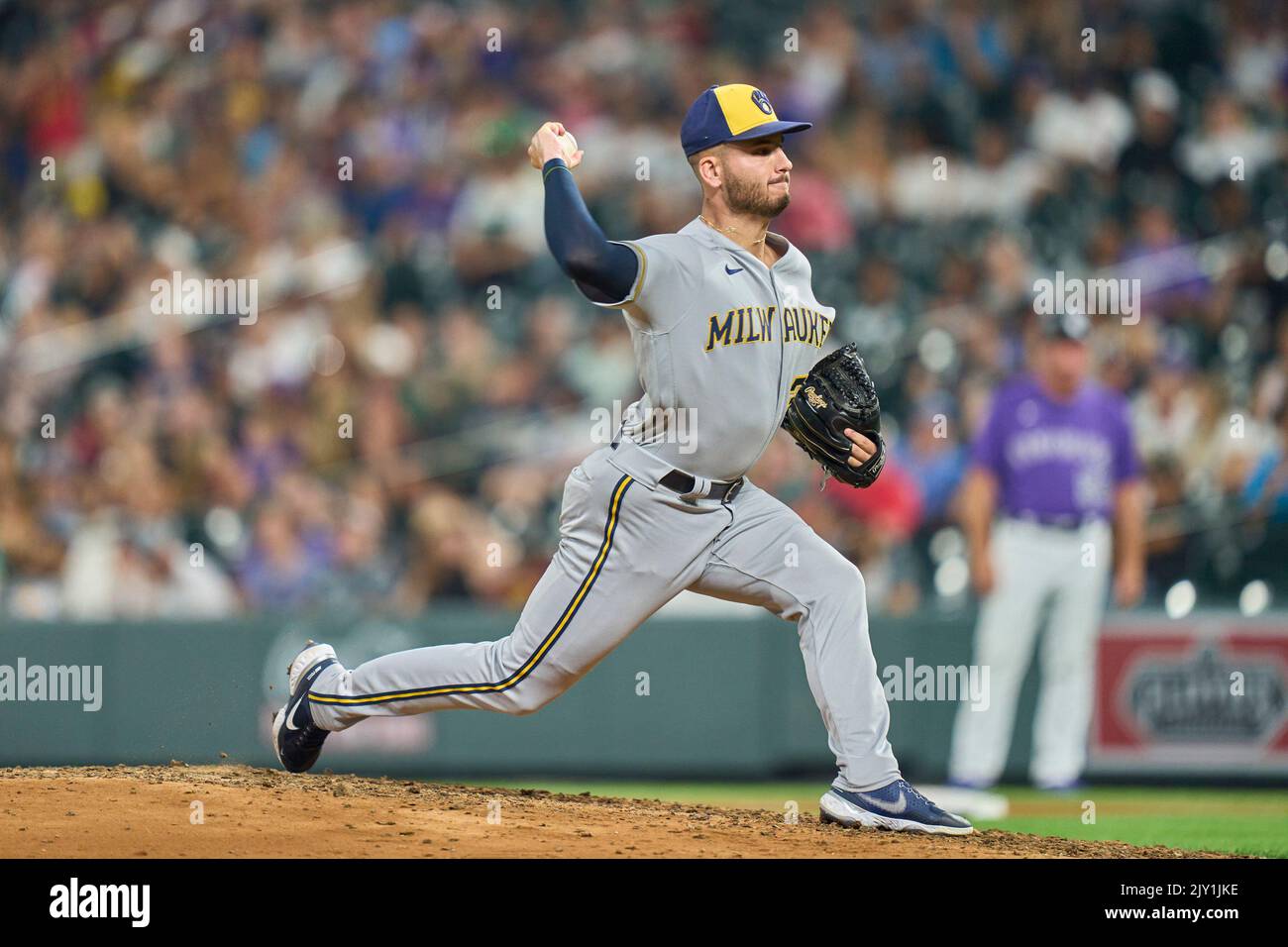 Denver CO, USA. 6th Sep, 2022. Colorado pitcher Peter Strzelecki (32 ...