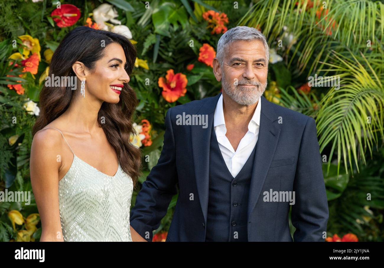London, UK. 07th Sep, 2022. Alma Clooney and George Clooney attend the ...