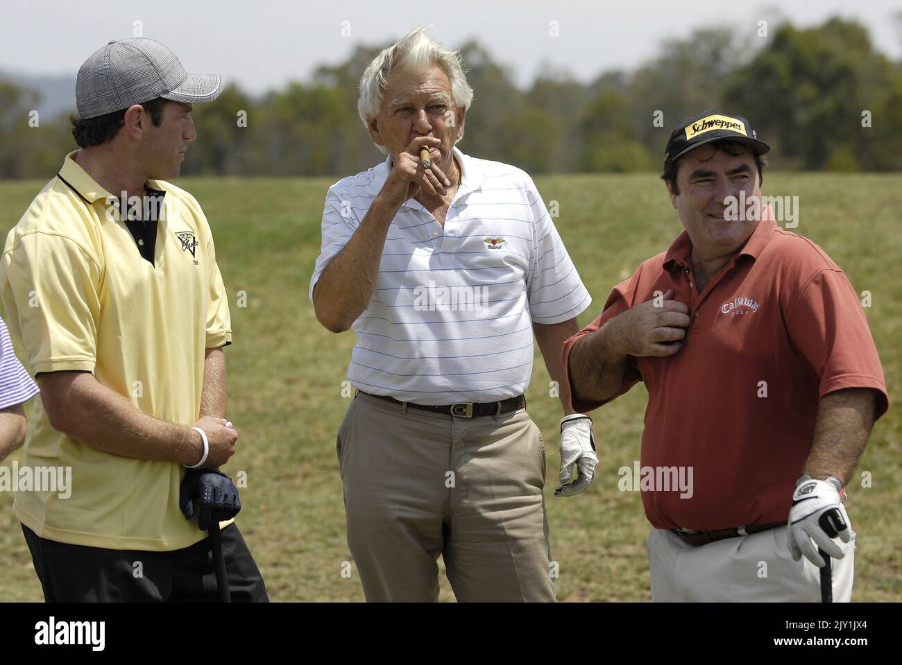 A handout photo of former Prime Minister Bob Hawke (centre), Rugby ...