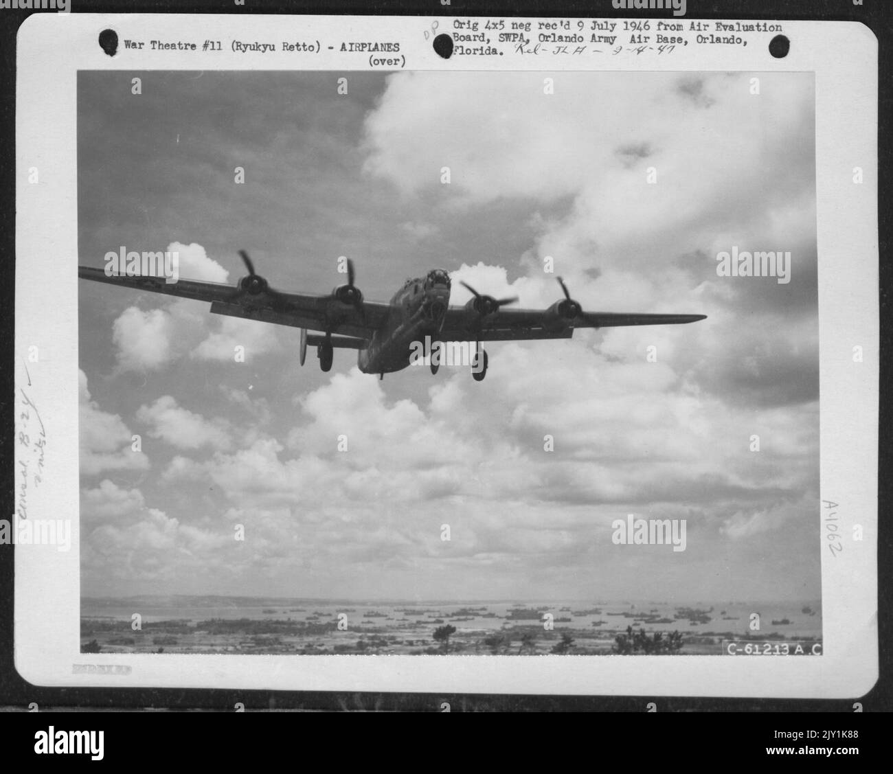 7Th Air Force Consolidated B-24 "Liberator" Of The 11Th Bomb Group ...