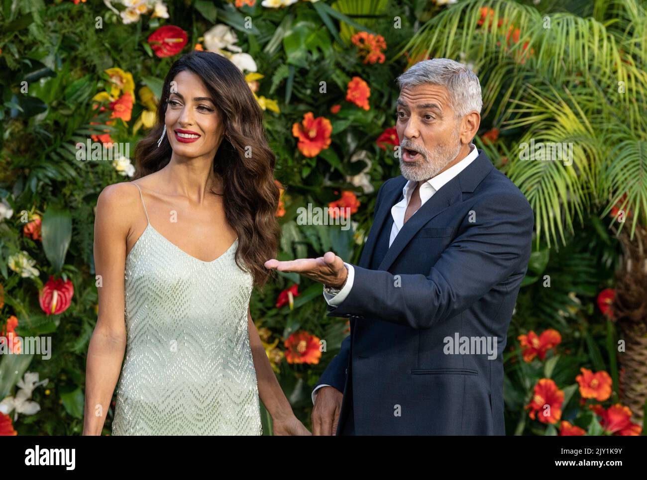 London, UK. 07th Sep, 2022. Alma Clooney and George Clooney attend the ...