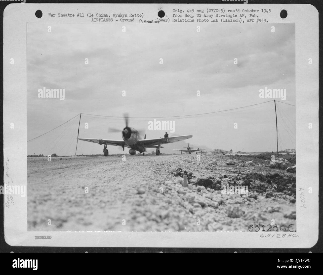 Republic P-47 'Thunderbolts' Of The 318Th Fighter Group Taxi Down Strip ...