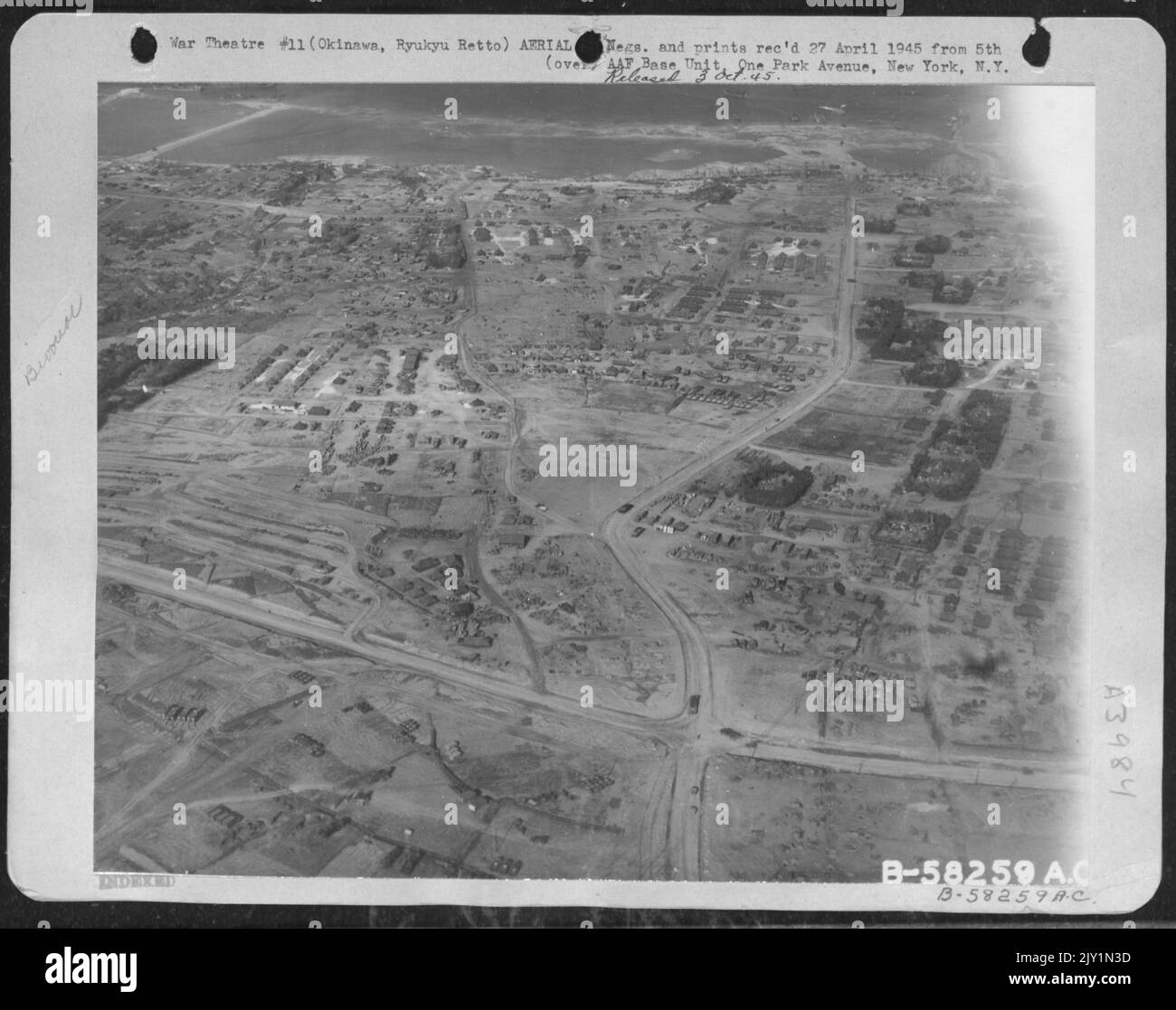 Bivouac Area On Okinawa Island. 20 April 1945 Stock Photo - Alamy