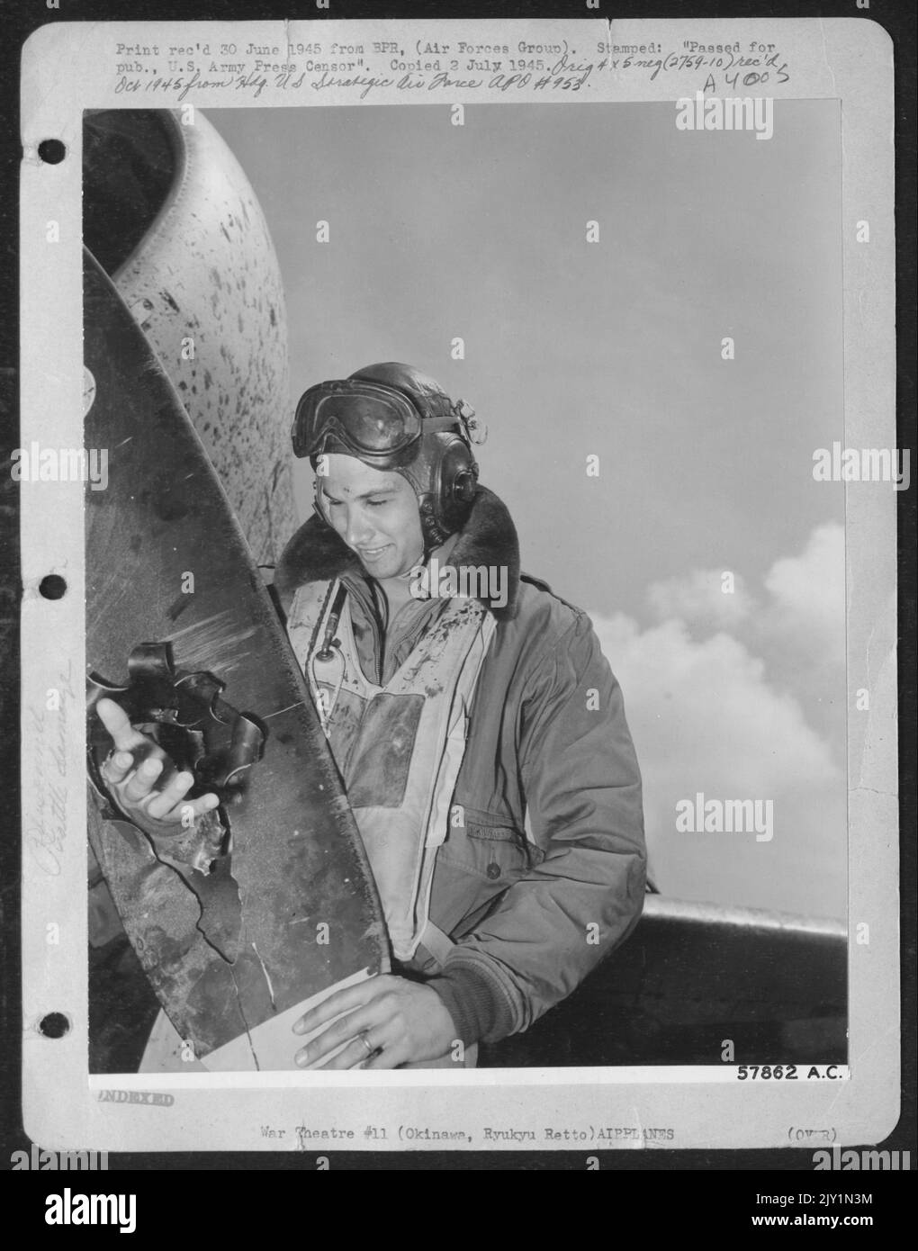 Tight Squeak For Republic P-47 Pilot Lt. Ellis Wallenberg Of A 7Th Aaf ...