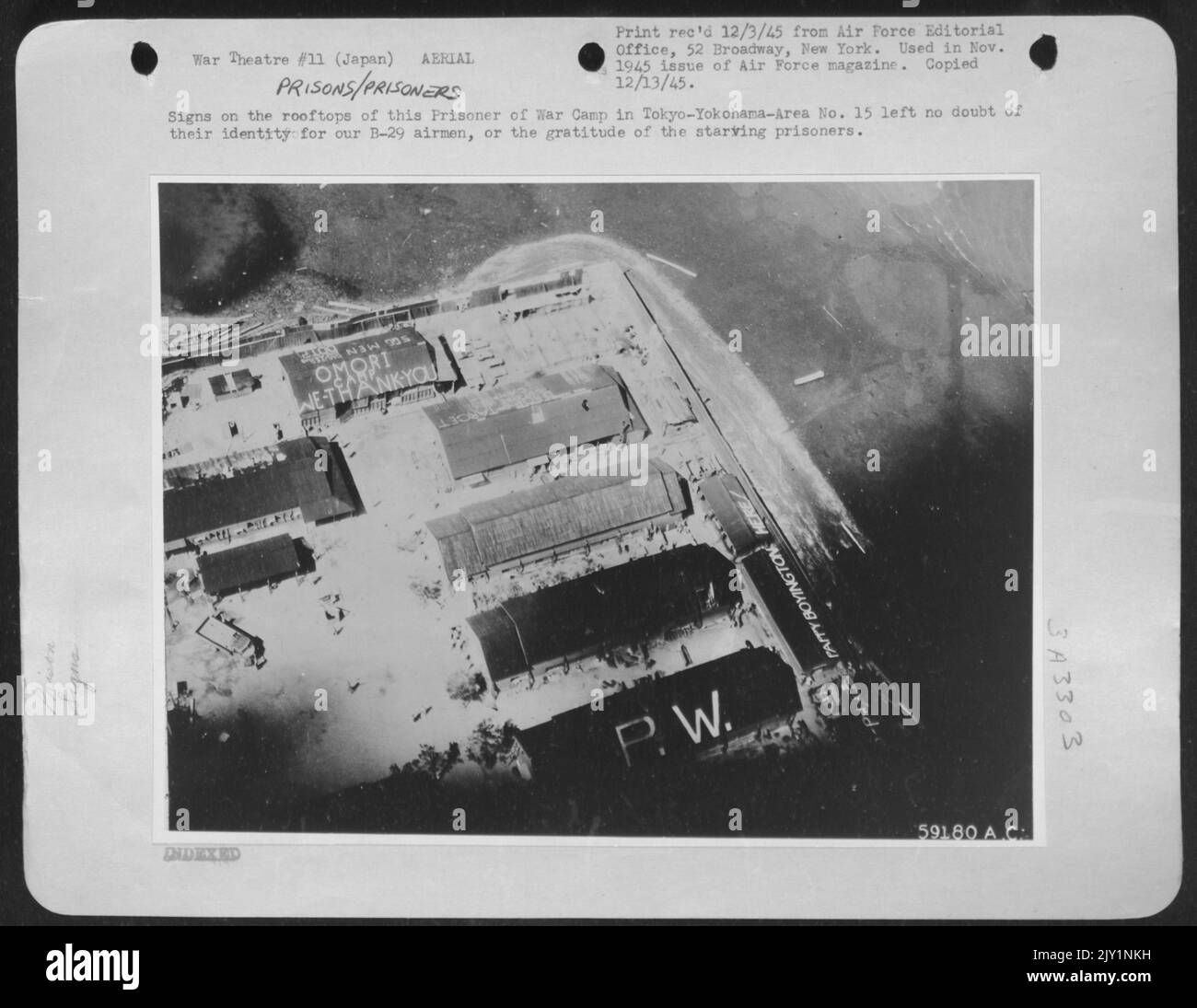 Signs On The Rooftops Of This Prisoner Of War Camp In Tokyo-Yokohama ...