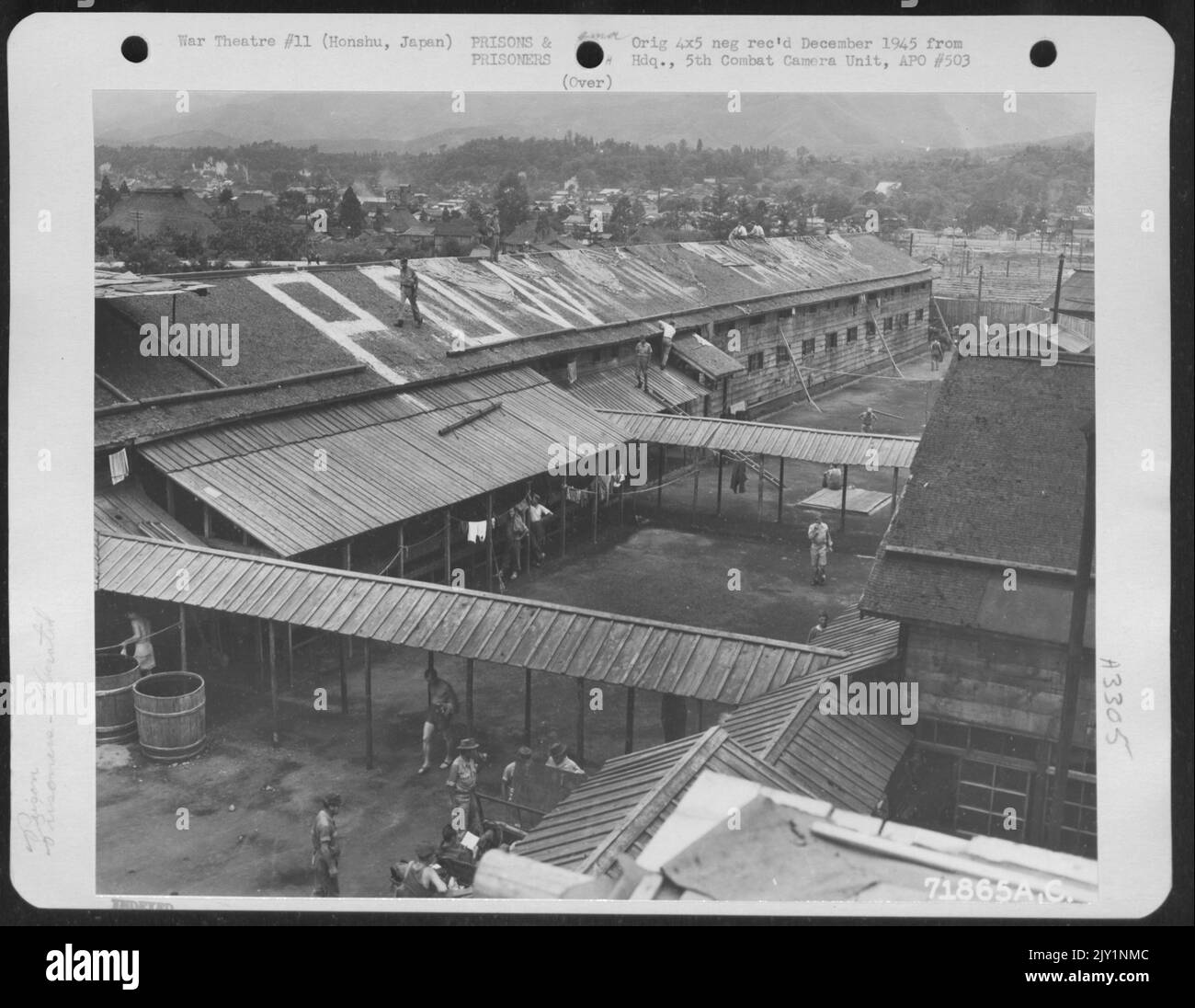 General View Of The Hanowa Prisoner Of War Camp #6 In Honshu ...