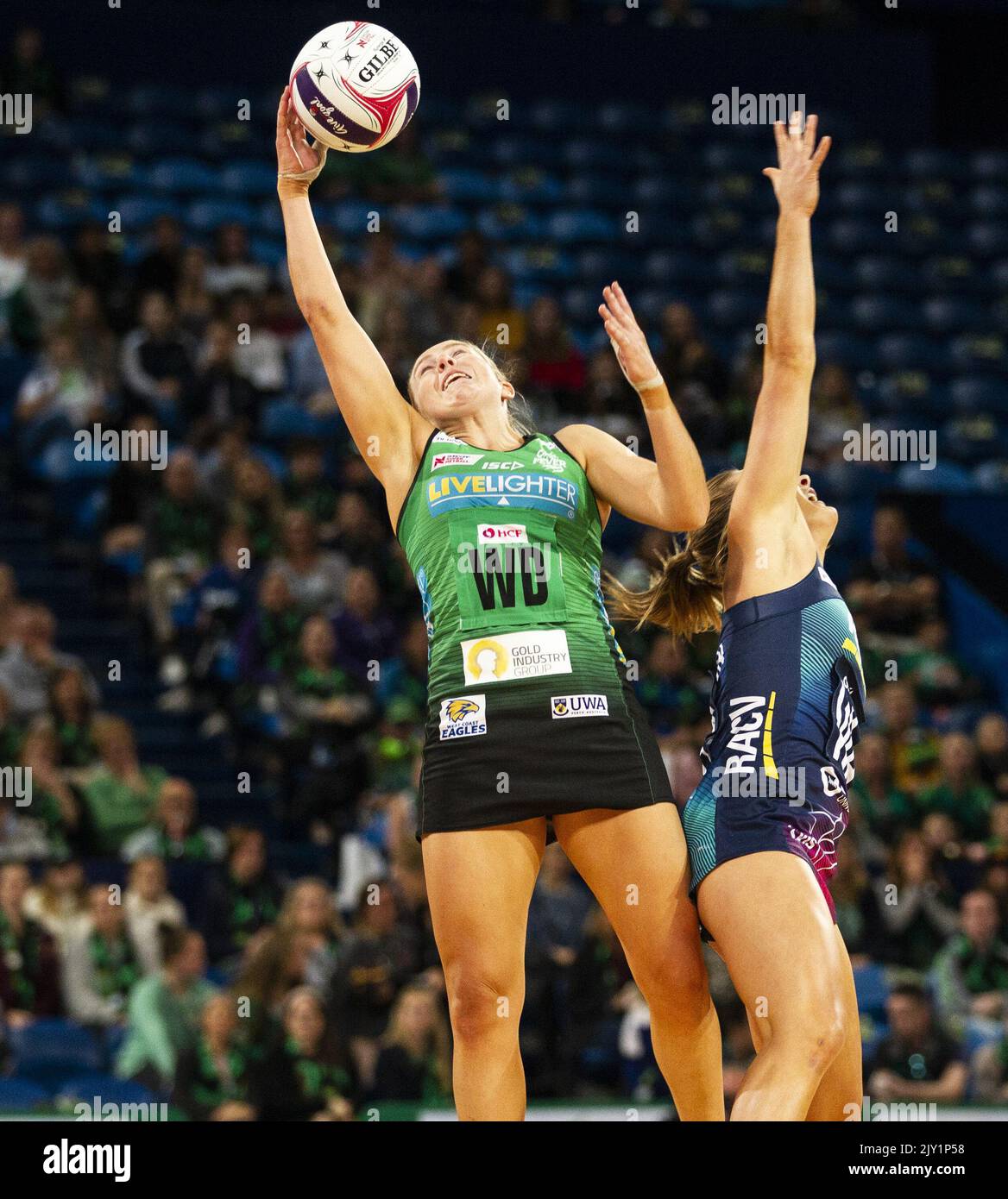 Jessica Anstiss of the Fever during the Round 4 Super Netball match ...