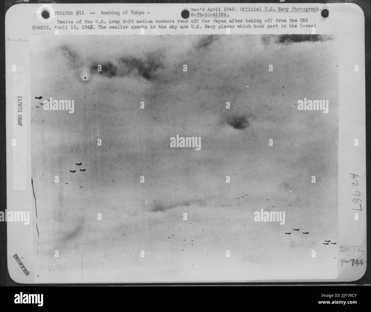 Twelve Of The U.S. Army B-25 Medium Bombers Rear Off For Japanesean ...