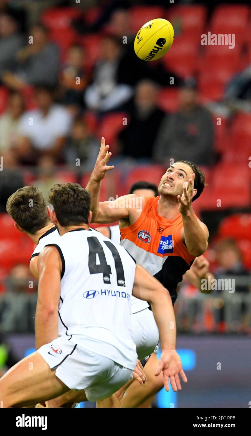 Jeremy Finlayson of the Giants during the AFL Premiership Round 9 match ...