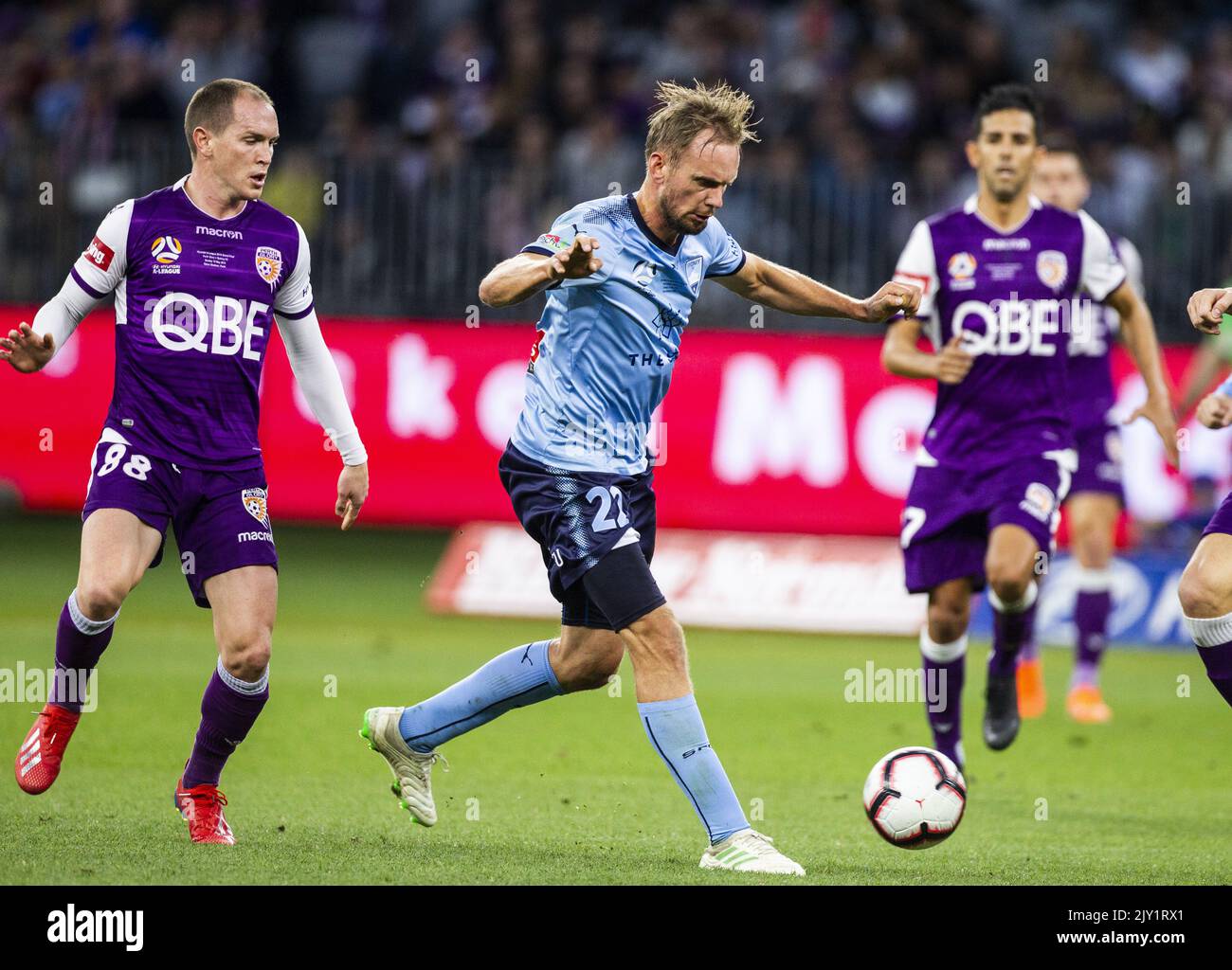 Ryan Grant of Sydney during the A-League Final between Perth Glory and ...