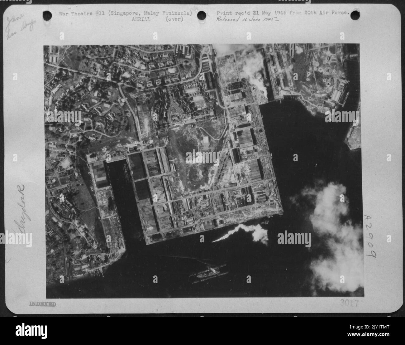 Recon Photo Of Singapore Naval Base With The Floating Drydock Housing A ...