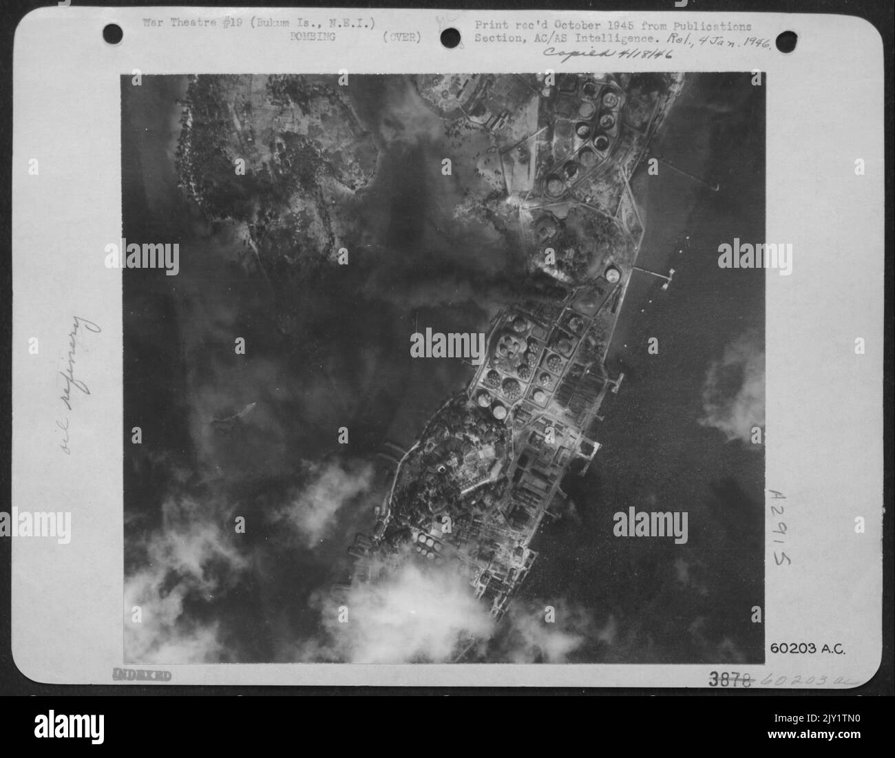 An Oil Tank On Japaneseanese-Occupied Bukum Island Near Singapore ...