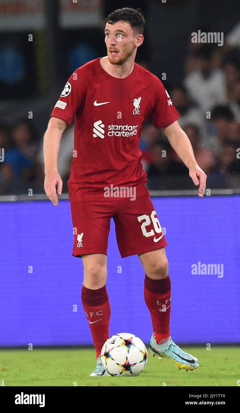 Liverpool's Andrew Robertson during the UEFA Champions League Group A ...