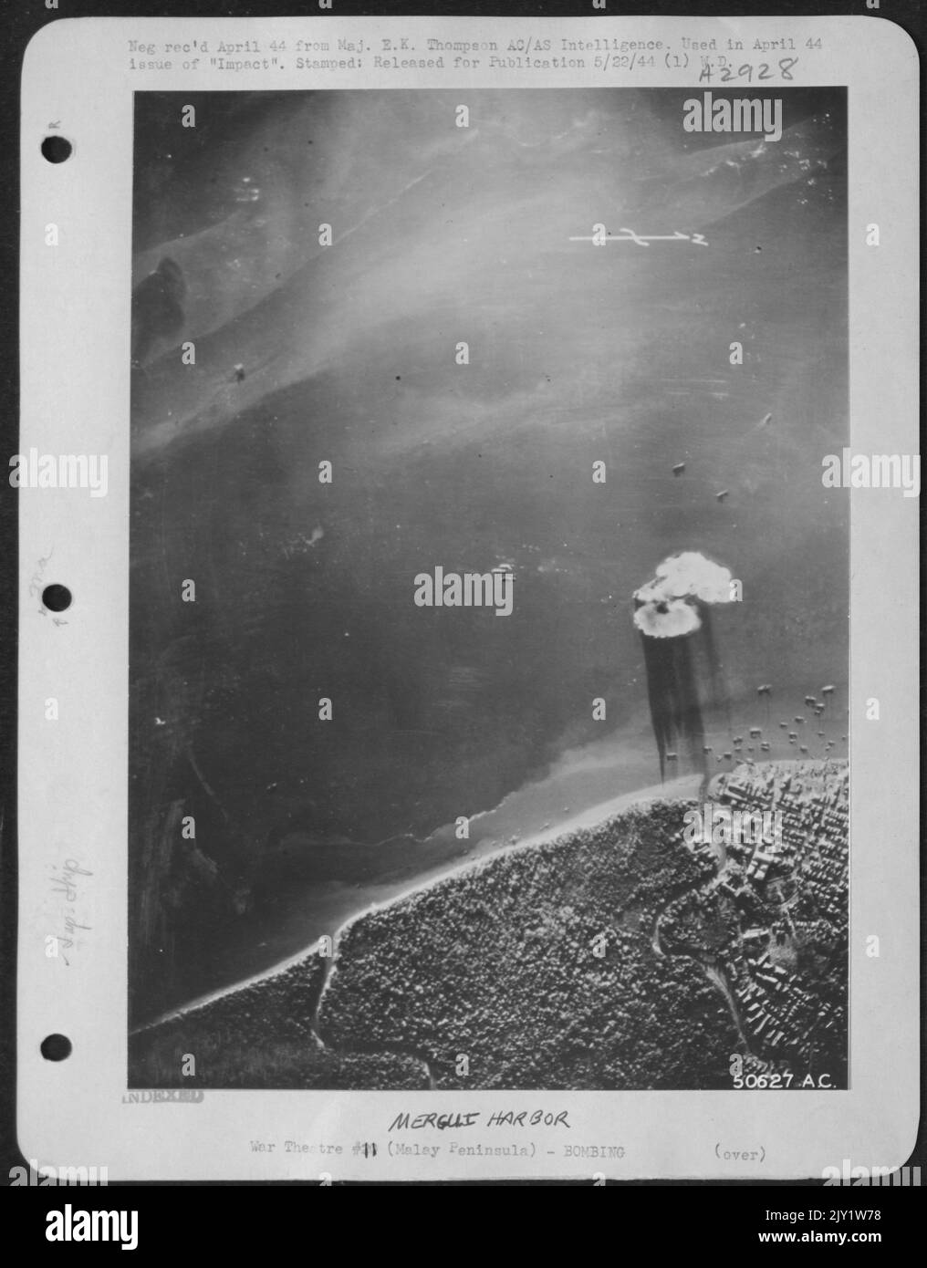 Mergui Harbor, Malay Peninsula, Armed Cargo Vessel, estimated to be ...