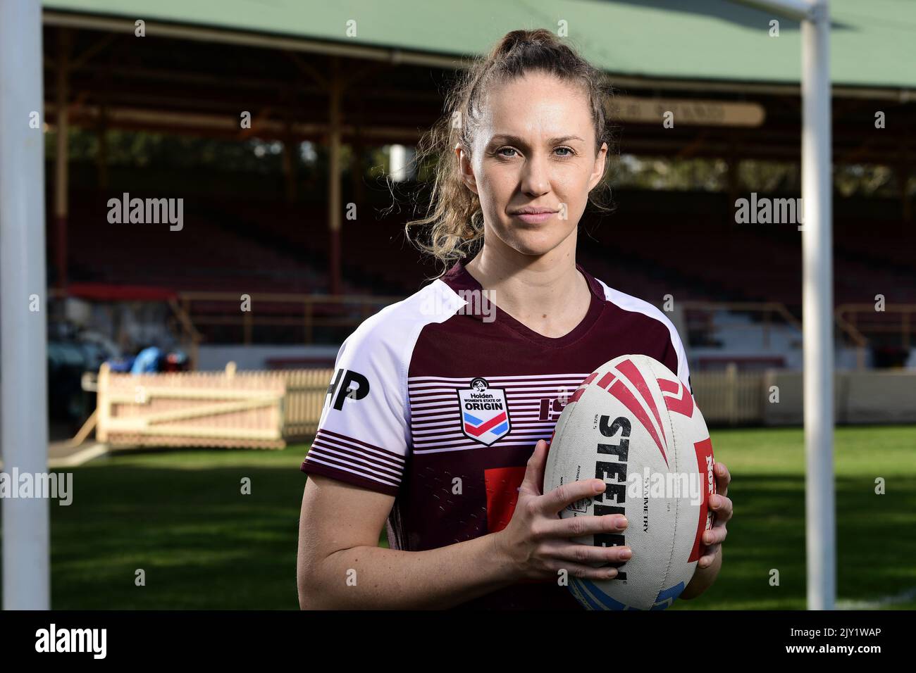 Queensland Maroons player Karina Brown poses for a photograph during ...