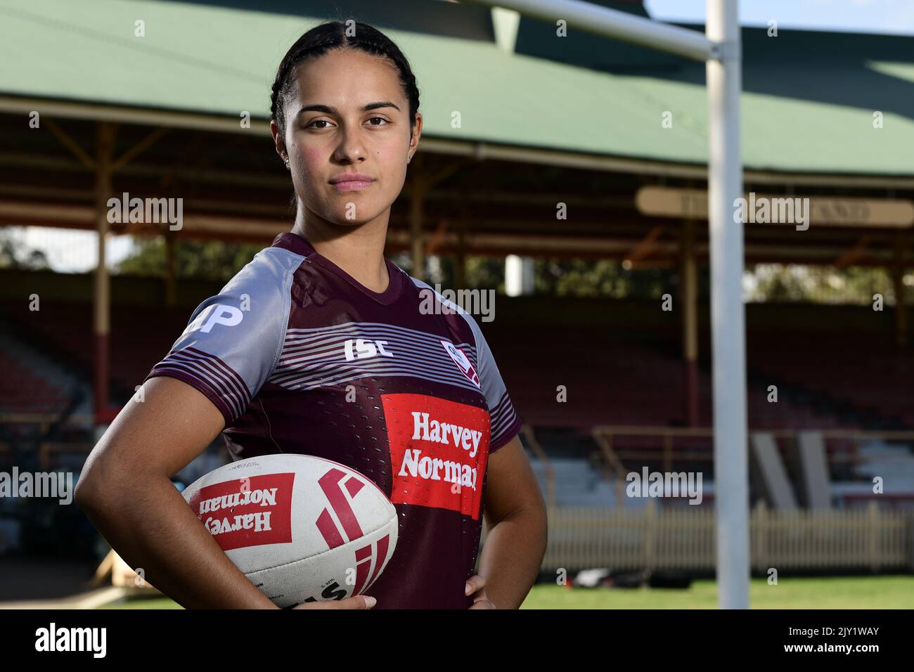 Queensland Maroons Under 18s player China Polata poses for a photograph ...