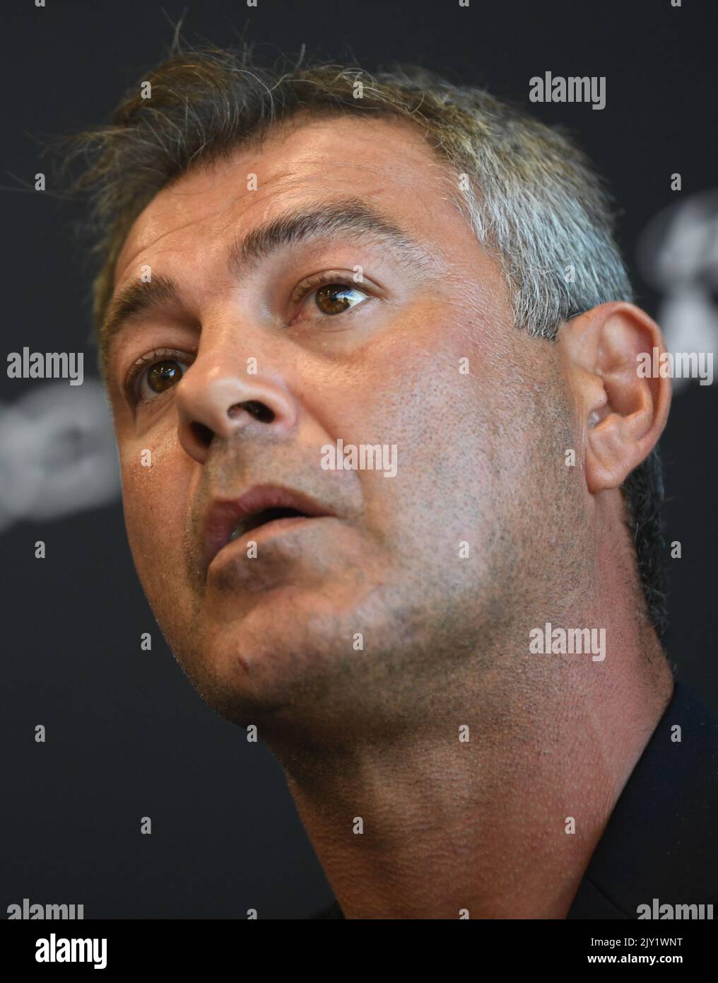 Western United Football Club senior coach Mark Rudan is seen at the ...