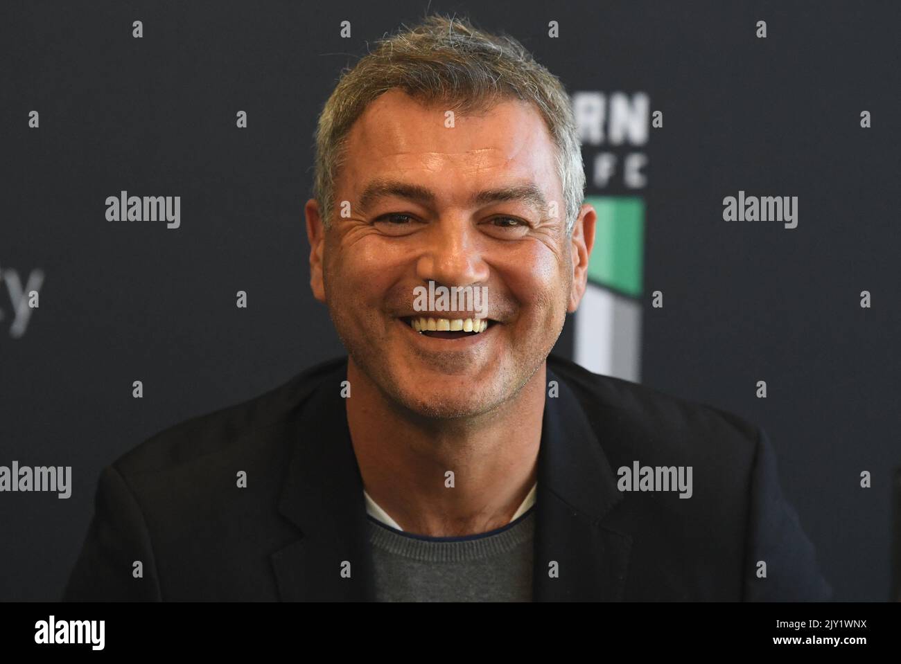Western United Football Club senior coach Mark Rudan is seen at the ...