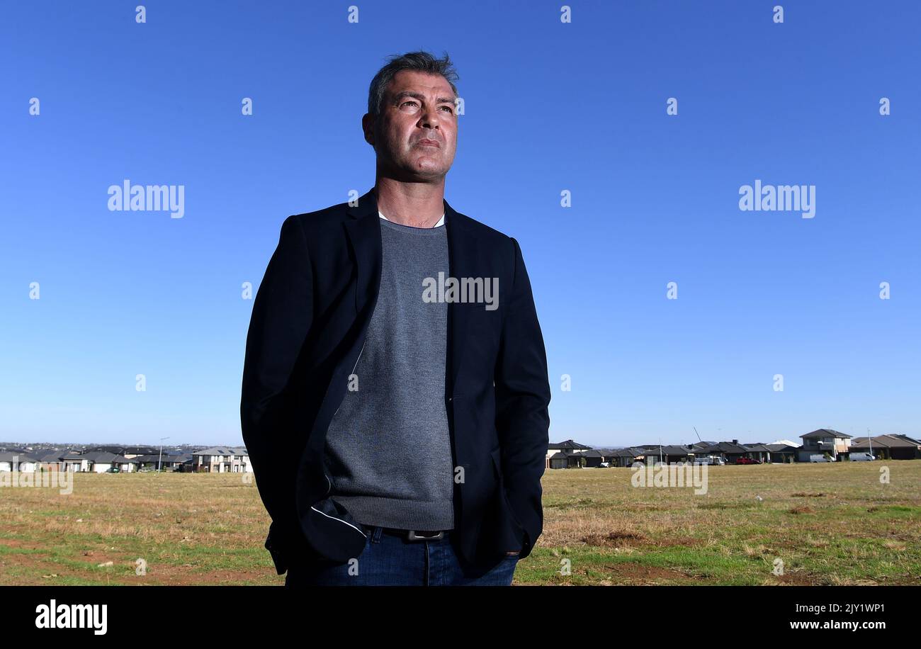 Western United Football Club senior coach Mark Rudan is seen outside ...