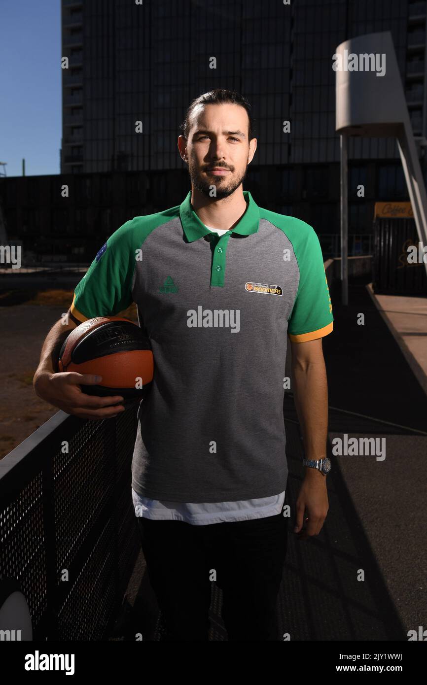 Australian Boomers players Chris Goulding poses for a photograph at ...