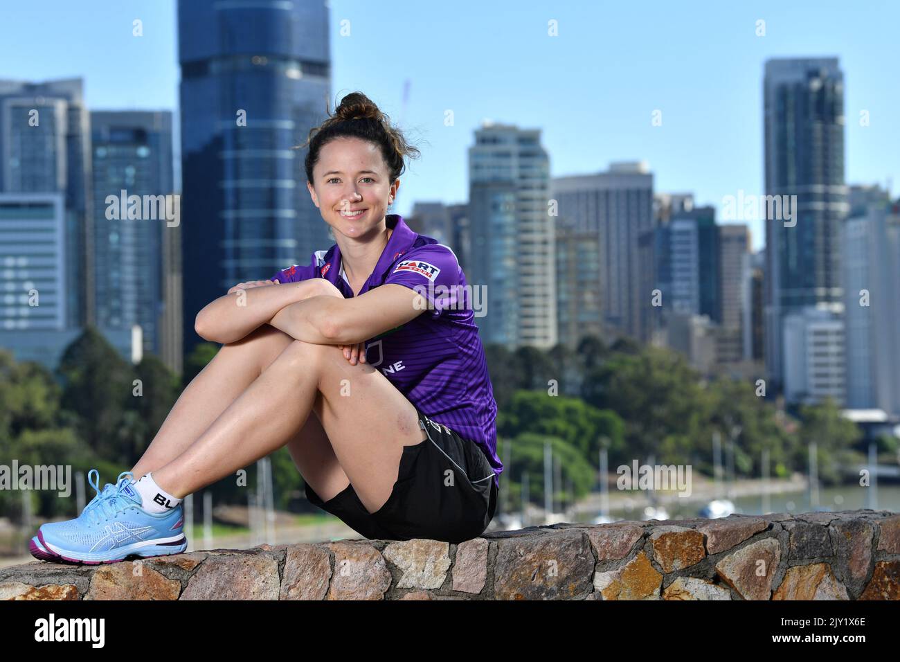 Queensland Firebirds wing attack Caitlyn Nevins is seen posing for a ...
