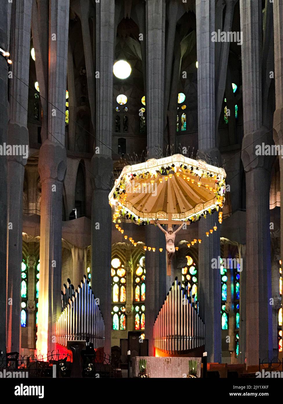 Colourful Altar of Sagrada Familia Church Sculpture Gaudi Photograph ...