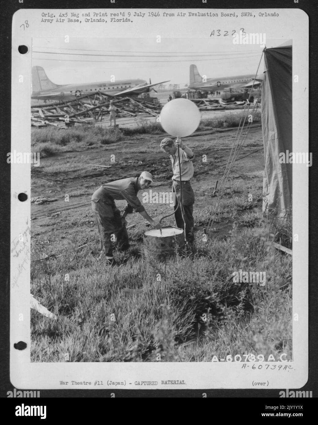 Personnel Of The 5Th Air Force Weather Unit Using A Hydrogen Generating ...