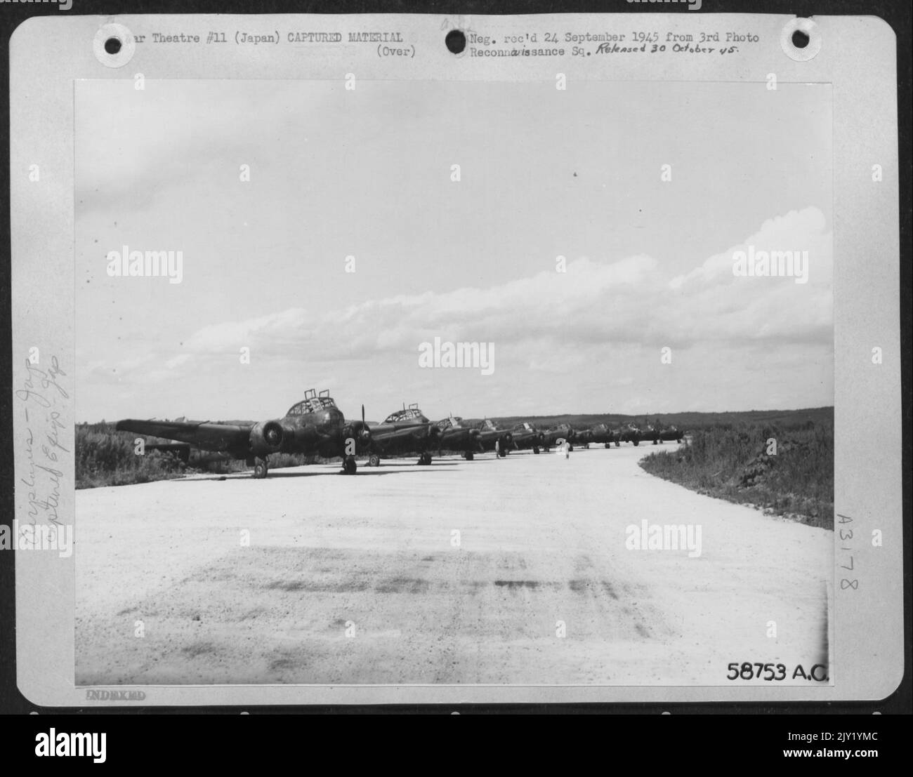 Japanese Observation Planes Minus Propellers At Mizutani Airfield, At ...