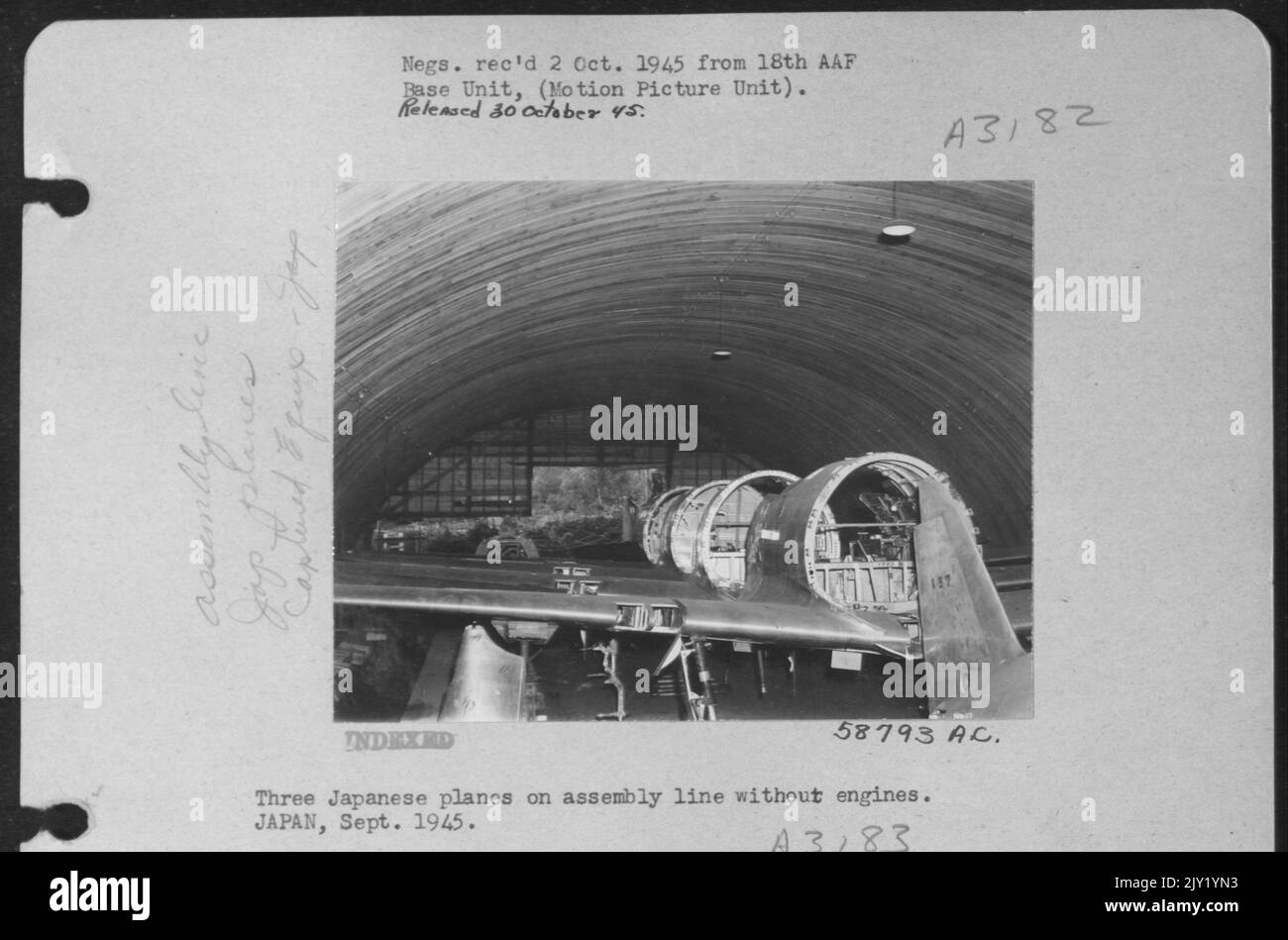 Three Japaneseanese Planes On Assembly Line Without Engines. Japanesean ...